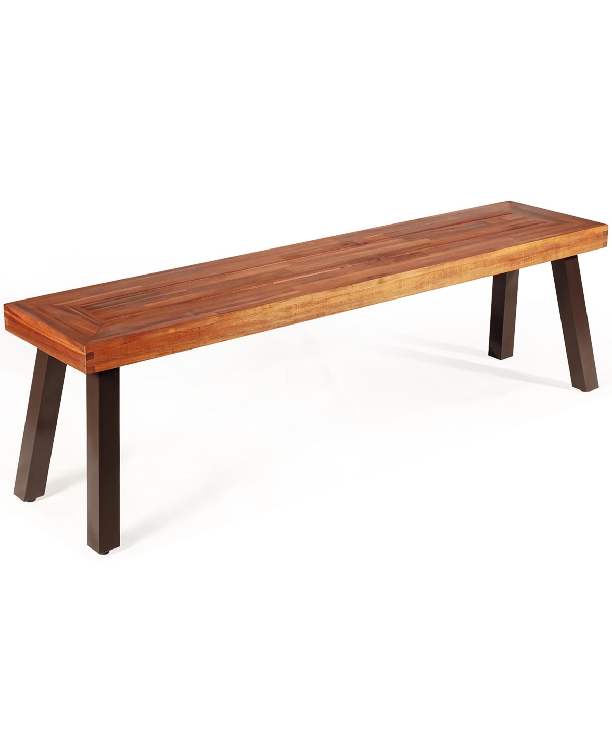 Click here for Costway Patio Acacia Wood Dining Bench Seat with R... prices