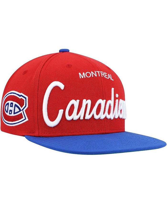 Mitchell & Ness Men's Red, Blue Montreal Canadiens Vintage-Like Script ...