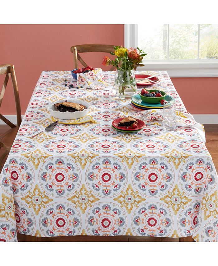 Fiesta Positano Tile Tablecloth 60" X 84" - Macy's