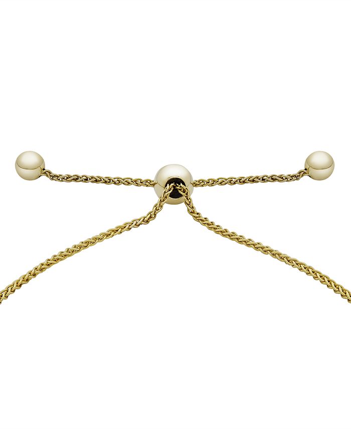 Wrapped Diamond Interlocking Loop Bolo Bracelet (1/3 ct t.w.) in 14k ...