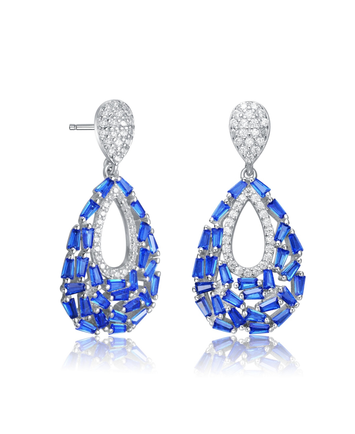 Click here for Captivating Sterling Silver Pear Shape Drop Earrin... prices