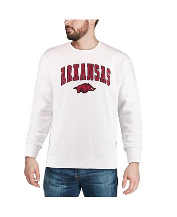 Colosseum Men's Arkansas Razorbacks Arch and Logo Crew Neck Sweatshirt ...
