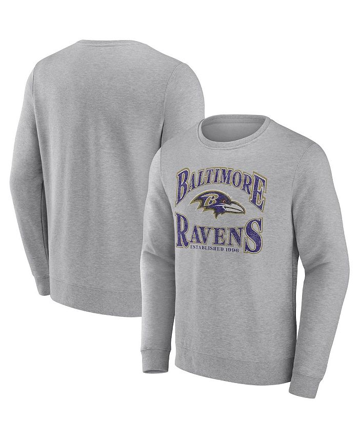 Fanatics Men's Heathered Charcoal Baltimore Ravens Playability Pullover ...