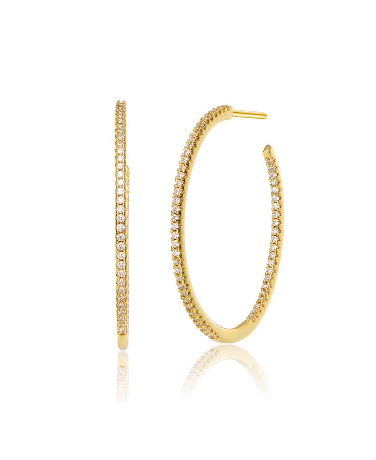 Click here for Sterling Silver 14K Gold Plated Cubic Zirconia Ope... prices