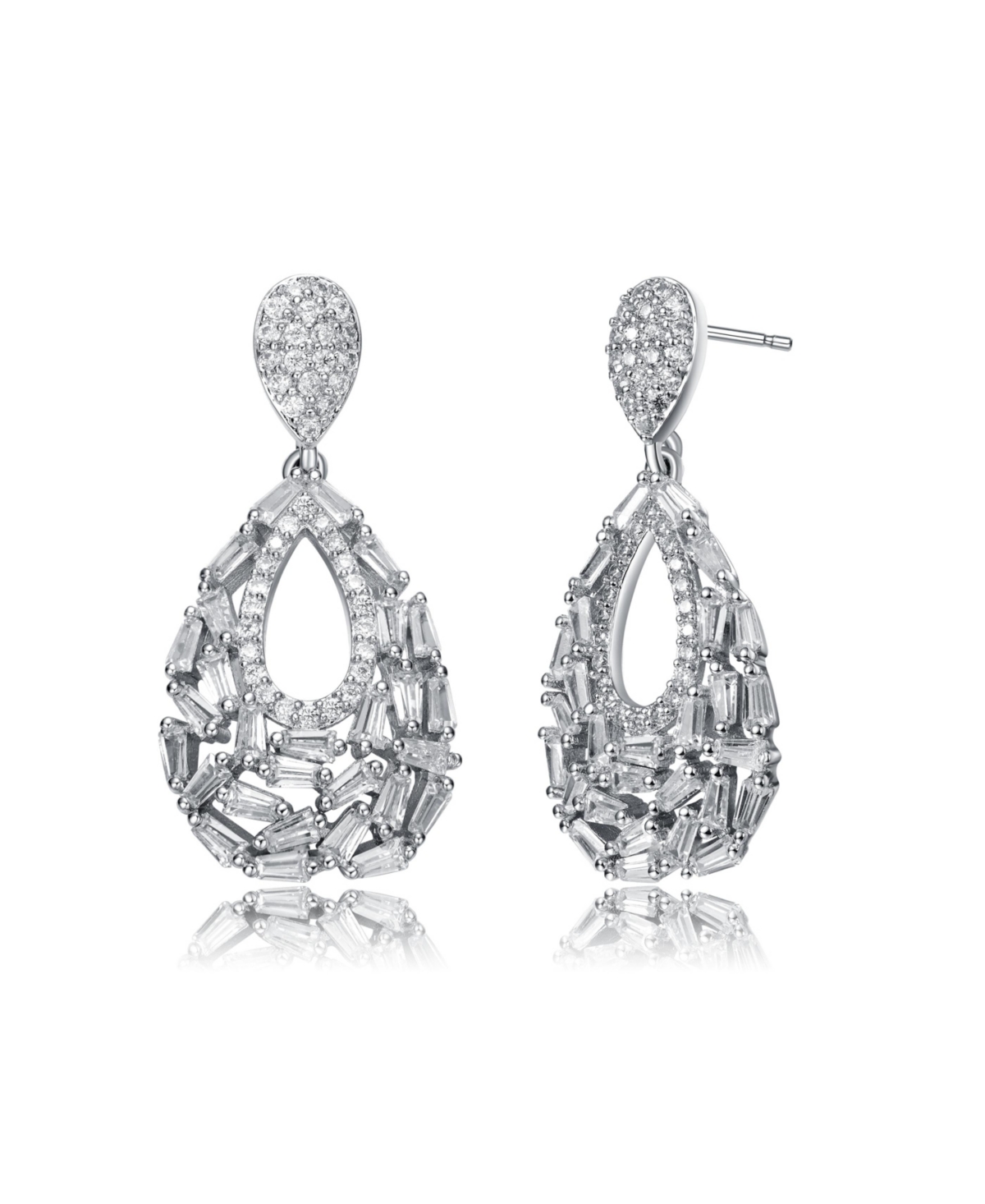 Click here for Captivating Sterling Silver Pear Shape Drop Earrin... prices