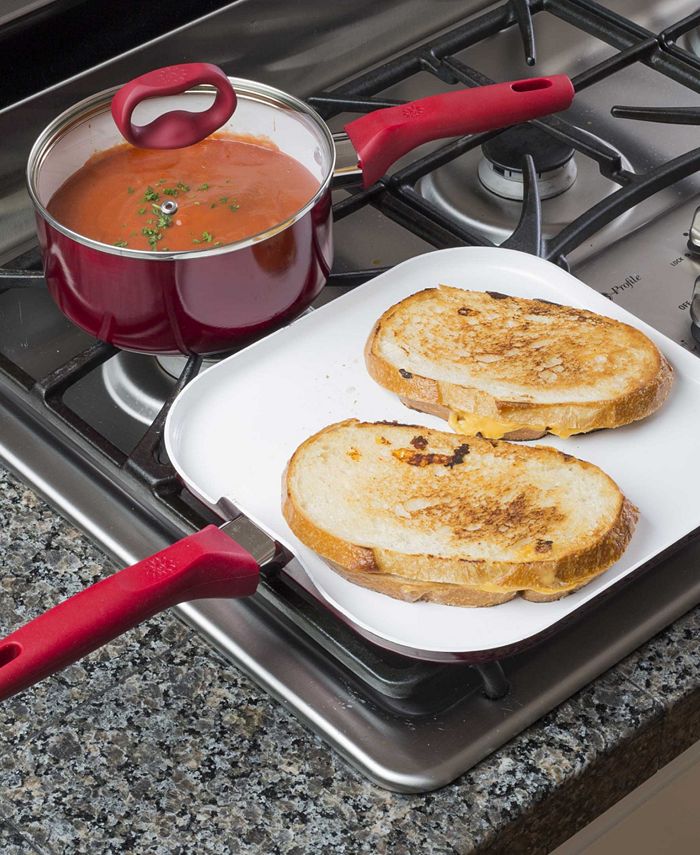 Ecolution Aluminum 8 Piece Bliss Non-Stick Cookware Set with Glass Lids ...