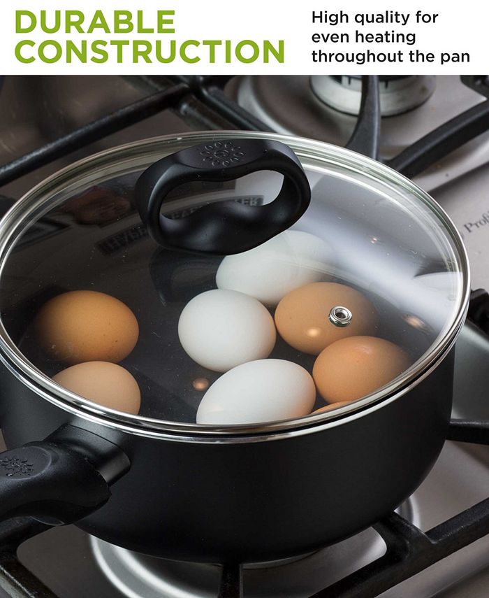 Ecolution Aluminum 3 Quart Evolve Non-Stick Saucepan with Glass Lid ...