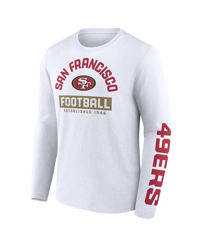 Fanatics Men's Scarlet, White San Francisco 49ers Long and Short Sleeve ...