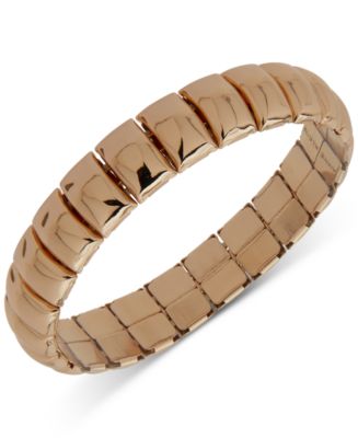 Anne Klein Gold-Tone Omega Stretch Bracelet - Macy's