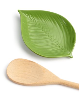 The Cellar Harvest Figural Leaf Earthenware Spoon Rest, Created for ...