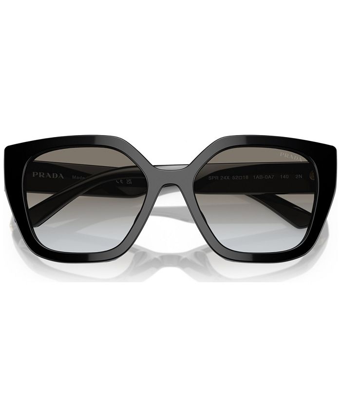 PRADA Monochrome Rectangular Women's Sunglasses, PR 24XS - Macy's