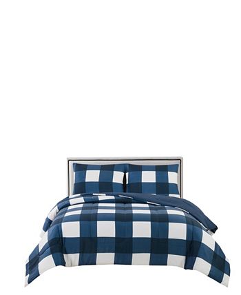 Keeco Hunter Buffalo 3 Piece Polyester Reversible Comforter Set - Macy's