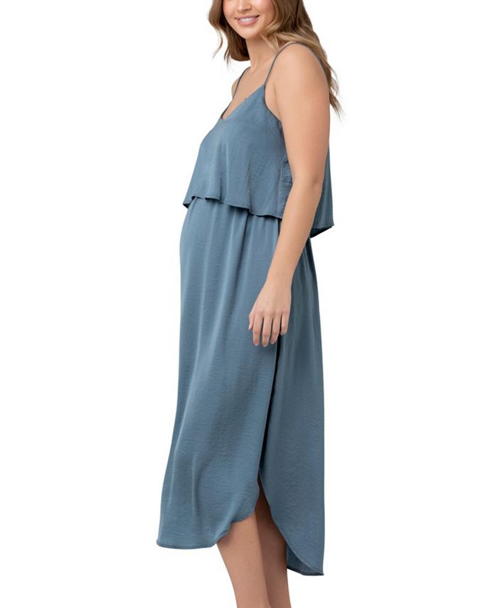 Ripe Maternity Maternity Nursing Slip Satin Dress - Macy's