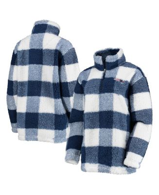 Women's G-III 4Her by Carl Banks Navy New England Patriots Sherpa Plaid ...