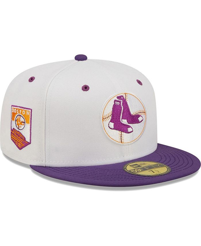 New Era Men's White, Purple Boston Red Sox Boston Grape Lolli 59FIFTY ...