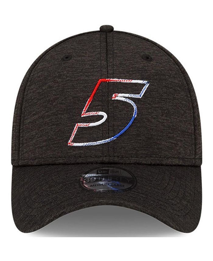 New Era Men's Black Kyle Larson Numbers Shadow Tech 39THIRTY Flex Hat ...