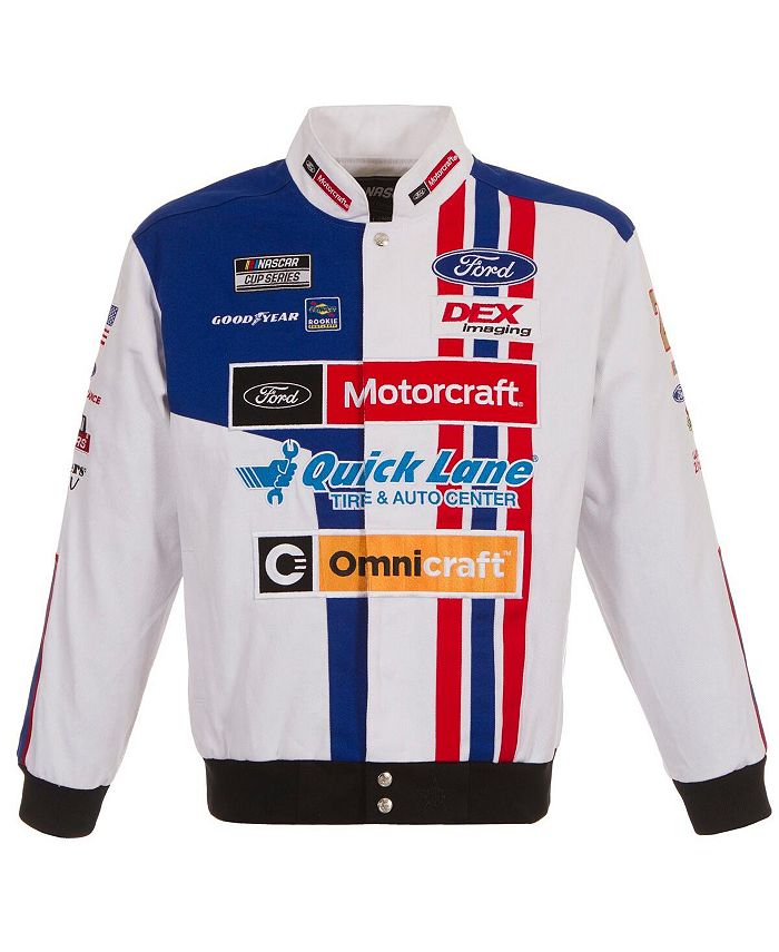 JH Design Men's White Harrison Burton Motorcraft Twill Uniform Full ...