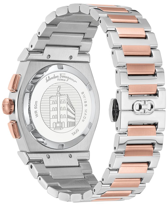 Salvatore Ferragamo Women's Swiss Chronograph Vega Two-Tone Stainless ...
