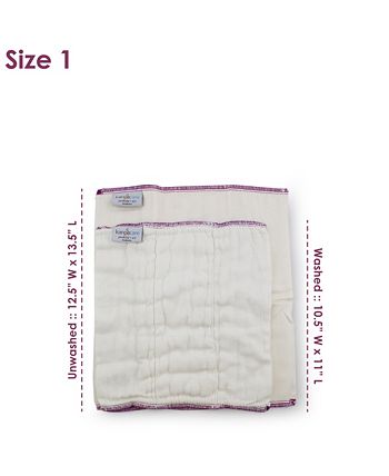 Kanga Care rayon from Bamboo Prefold Cloth Diapers (6pk) - Size 1 ...