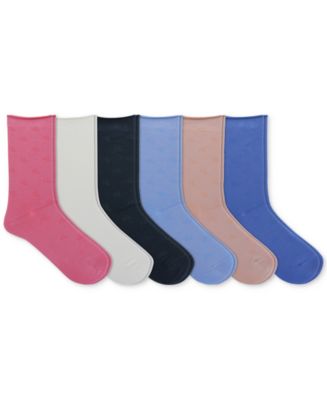Lauren Ralph Lauren Women's 6-Pk. Roll Drop Needle Socks L3153PK2 - Macy's