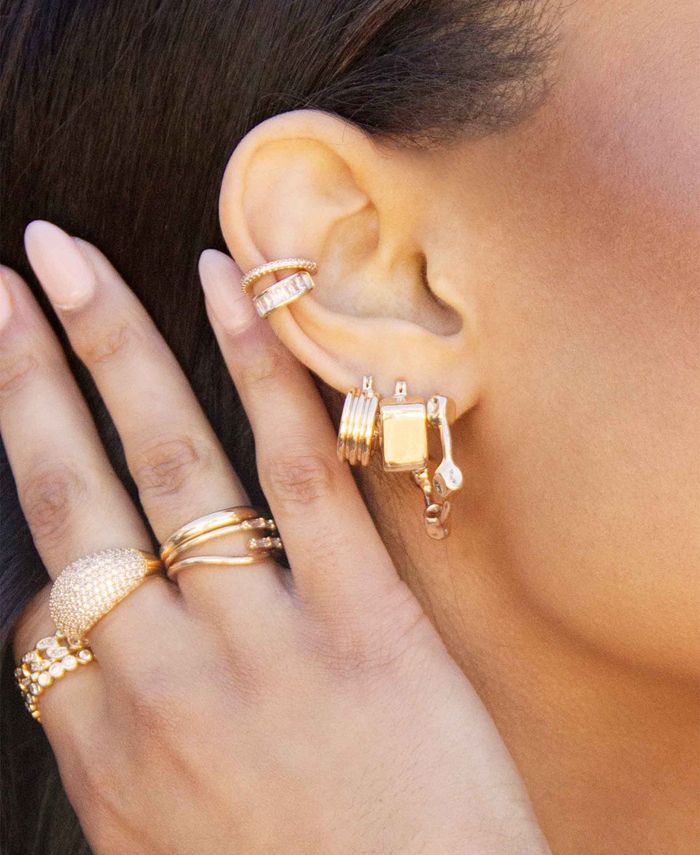 ETTIKA Simple Gold Plated Nugget Hoops - Macy's