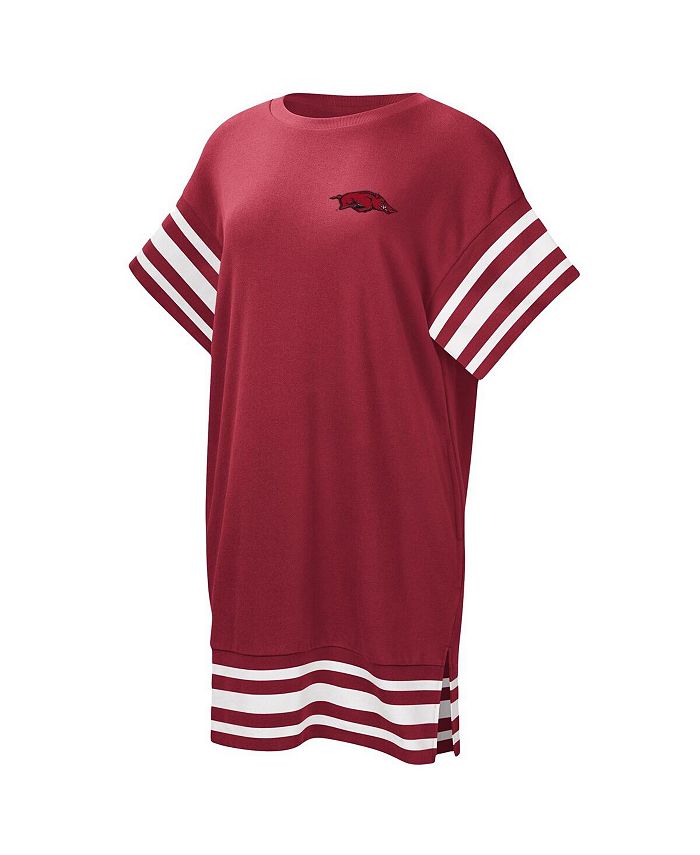 Touch Women's Cardinal Arkansas Razorbacks Cascade T-shirt Dress - Macy's