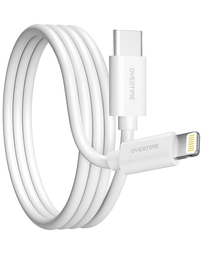 Overtime Apple MFi Certified iPhone 13/12/11 6ft Charging Cable | USB ...