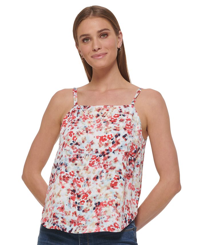 DKNY Women's Printed Square-Neck Camisole - Macy's