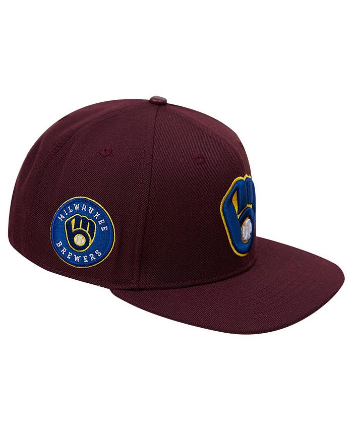 Pro Standard Men's Burgundy Milwaukee Brewers Wine Snapback Hat - Macy's