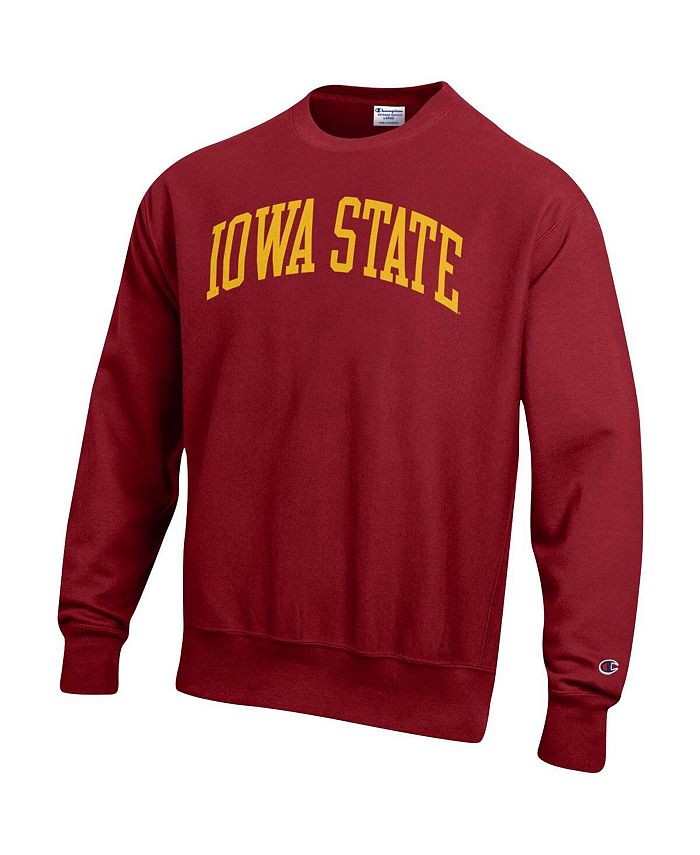 Champion Men's Cardinal Iowa State Cyclones Arch Reverse Weave Pullover ...