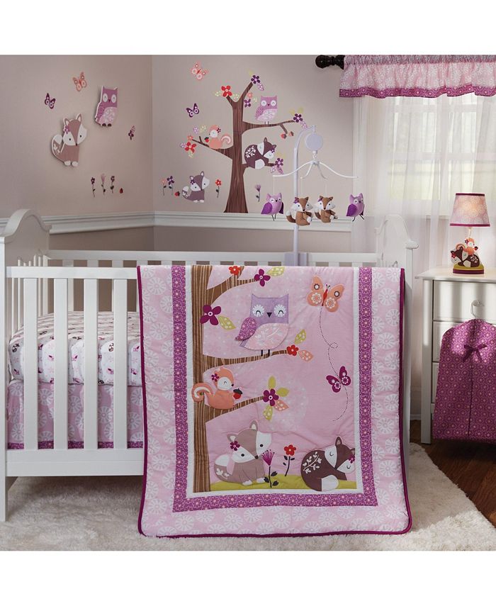 Bedtime Originals Lavender Woods Purple Woodland Animal 3-Piece Baby ...