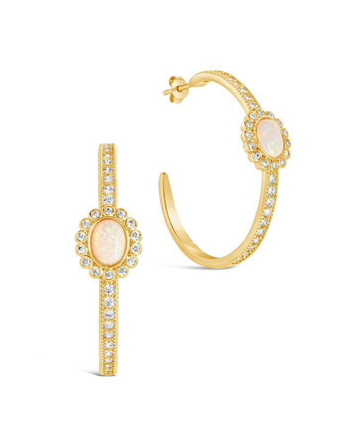 Sterling Forever Carina Hoops - Macy's