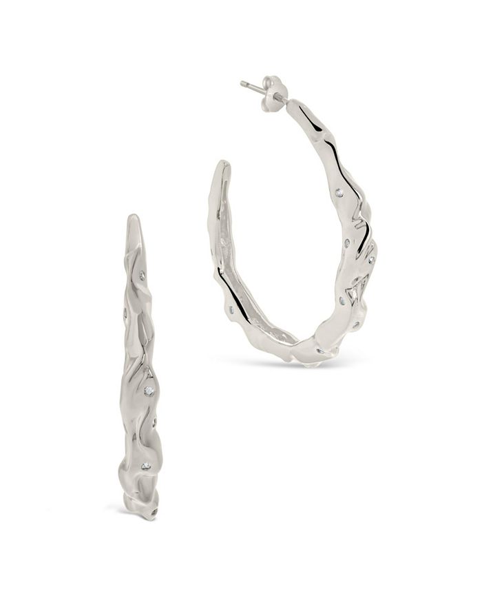 Sterling Forever Damaris Hoops - Macy's