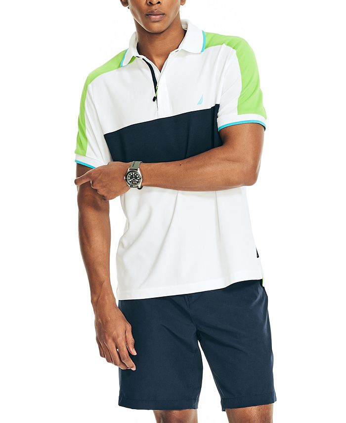 Nautica Men's Navtech Performance Classic-Fit Blocked Polo - Macy's
