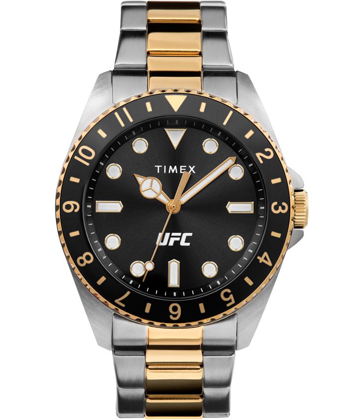 Timex UFC Men's Quartz Debut Stainless Steel Two-Tone Watch, 42mm - Macy's