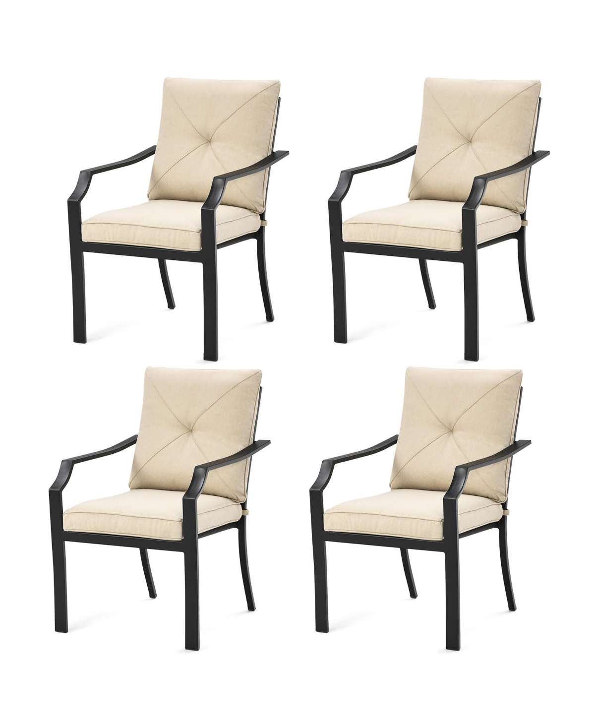 Click here for Costway 4 Pcs Patio Dining Chairs Stackable Remova... prices