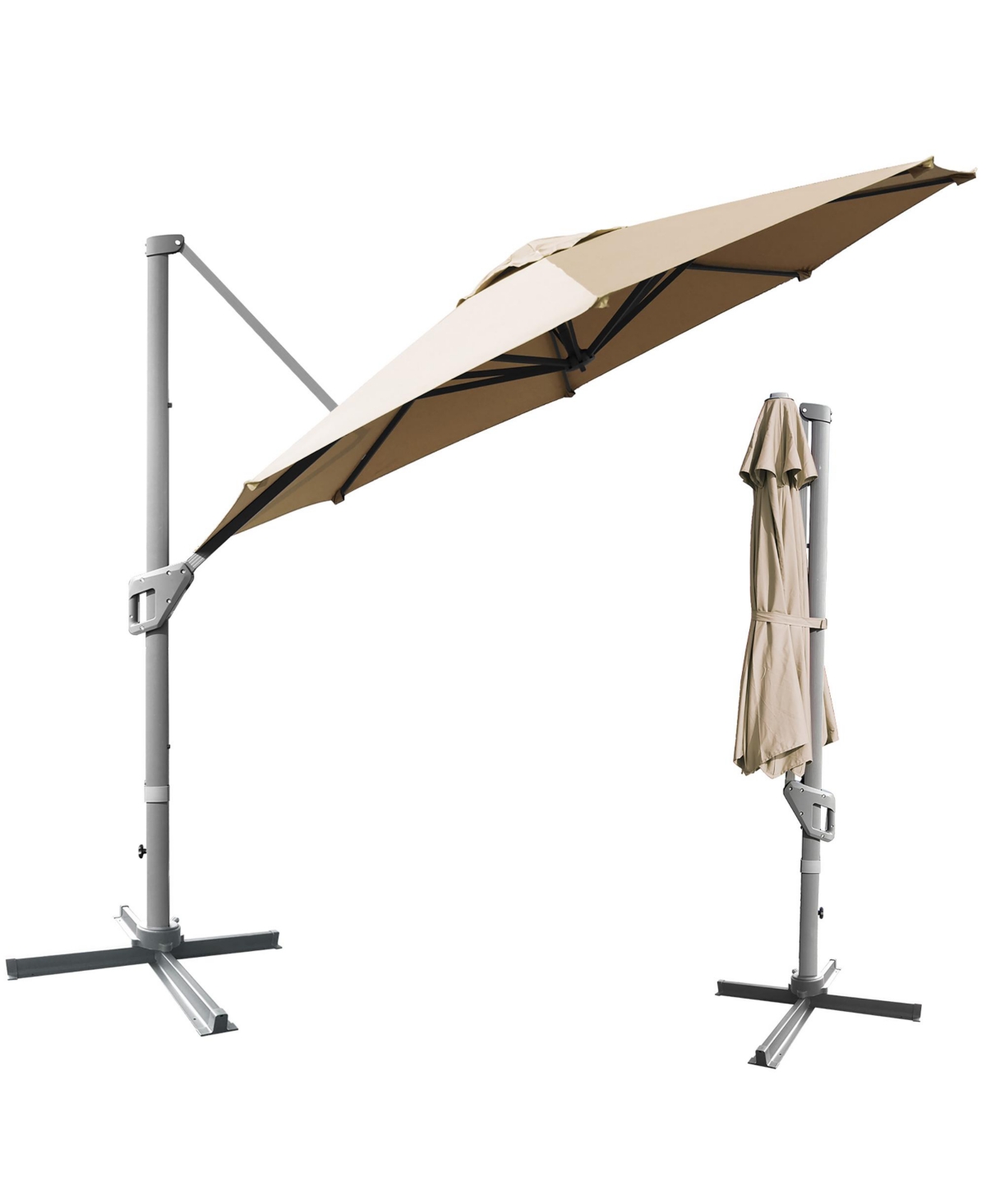 Click here for 11ft Patio Offset Umbrella Cantilever Rotation Alu... prices