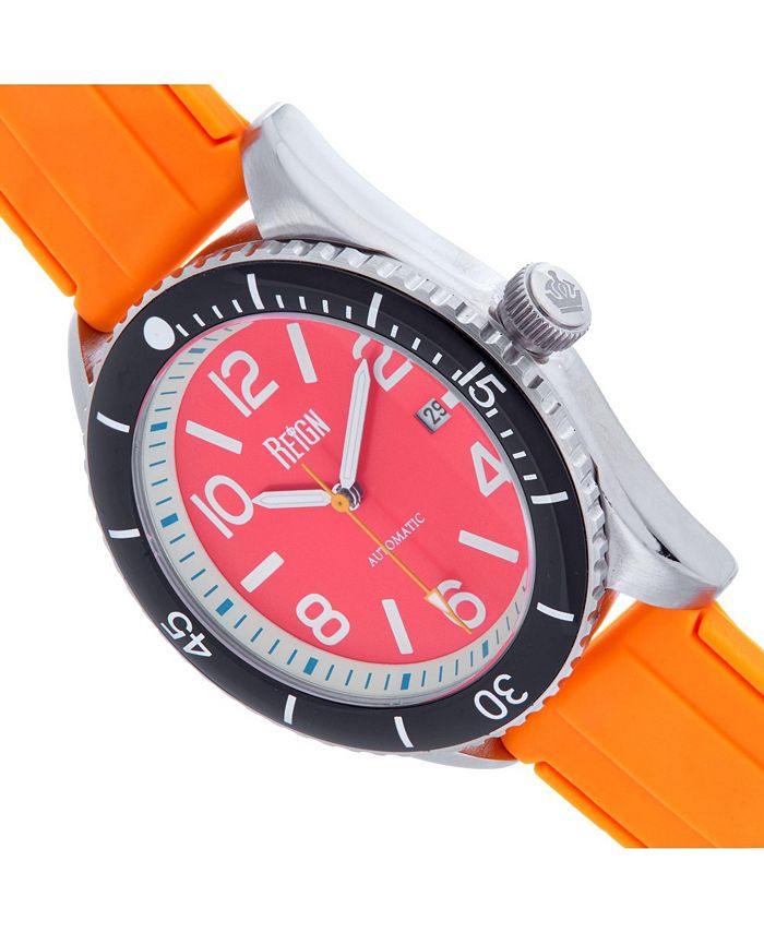 Reign Men Gage Rubber Watch - Red/Orange, 42mm - Macy's