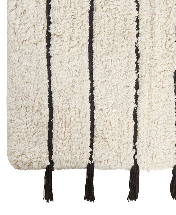 INK+IVY Arbor 20x32" Stripe Tassel Cotton Tufted Rug - Macy's