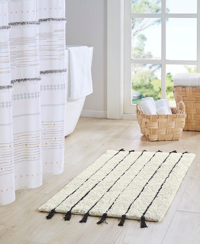INK+IVY Arbor 20x32" Stripe Tassel Cotton Tufted Rug - Macy's