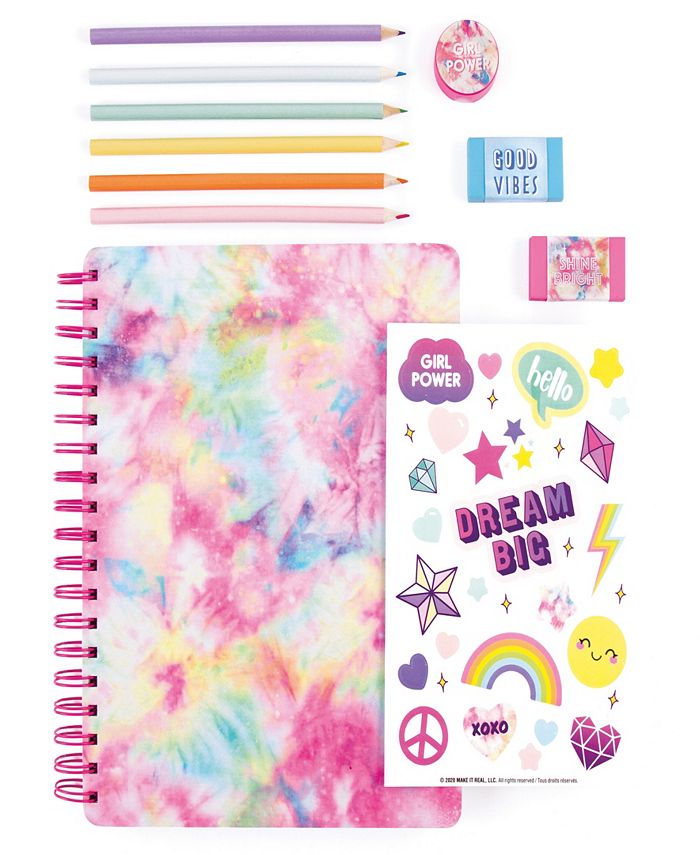 Three Cheers For Girls 3C4G All-in-One Sketching Set Pastel Tie Dye ...