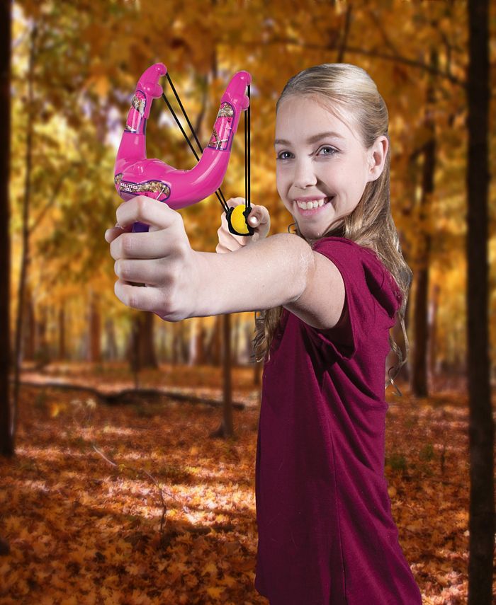 Realtree Nkok Handheld Slingshot Set Pink 25038 includes 6 Foam Balls 3 ...