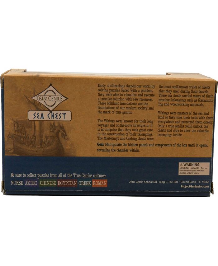 Project Genius Viking Sea Chest Gift Box Puzzle, Brain Teaser Box That ...