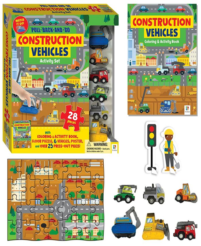 Hinkler Pull Back And Go Construction 28 Piece Floor Puzzle Play Mat ...