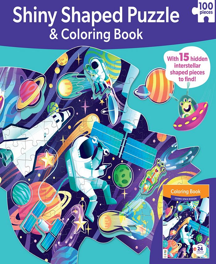 Jr. Jigsaw 100-Piece Jigsaw Puzzle Cosmic Space Mission Shiny Shaped ...