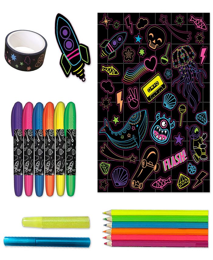 Kaleidoscope Super Electrifying Neon Activity Kit Space Themed Coloring ...