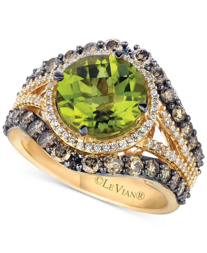 Le Vian Green Apple Peridot (3-1/2 ct. t.w.) & Diamond (1-3/8 ct. t.w ...