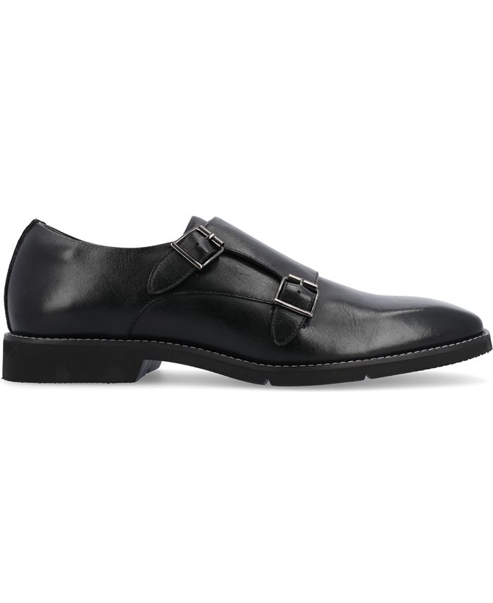 Thomas & Vine Men's Artemis Chisel Toe Double Monk Strap Dress Shoes ...