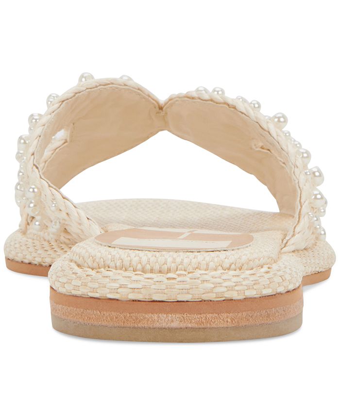 Dolce Vita Women's Atomic Pearl Raffia Slide Flat Sandals - Macy's