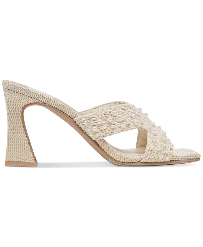 Dolce Vita Women's Nitro Pearl Embellished Slide Dress Sandals - Macy's
